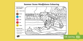 FREE! - Spring Mindfulness Colour by Number (teacher made)