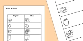 Year 1 Adding -s and -es to Make Plurals Warm-Up PowerPoint