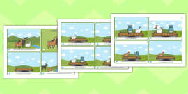 3 Billy Goats Gruff Sequencing (Teacher-Made) - Twinkl