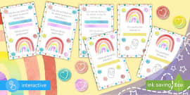 Somewhere Over the Rainbow-Themed Thank You Cards - Twinkl