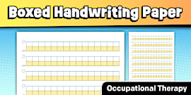 Adaptive Highlighted Line Handwriting Paper for OT: Visual Cue Templates in