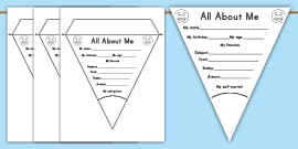 Blank Paper Bunting Template - PDF - Foundation Phase