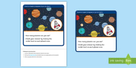 EYFS Maths Counting Chilli Challenges: Space Aliens