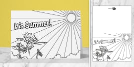 Sunny Colouring Sheet | Colouring Sheets - Primary Resources