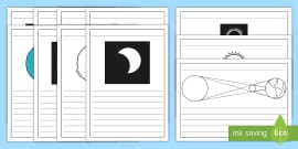 Solar Eclipse Lettering (Teacher-Made) - Twinkl