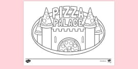 FREE! - Whole Pizza Colouring Sheet | Twinkl Resources