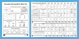 January Morning Work Kindergarten Resource Pack | Twinkl USA
