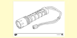 FREE! - Torch Colouring Sheet - Primary School - Twinkl