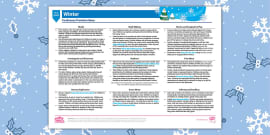 EYFS Reception Topic Planning Web: Winter (New EYFS 2021)