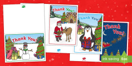 FREE! - Christmas Thank You Template - Primary Resources