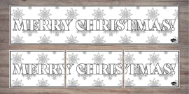 Snowflake Christmas Banner | Twinkl Party (teacher made)