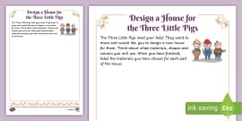 3 Little Pigs House Design Challenge- STEM Challenge for Year 1