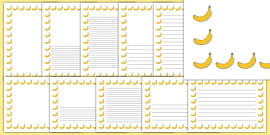 Slicing Banana Page Border | Page Borders | Twinkl Resources