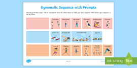 Gymnastics Partner Balance Cards - balancing, symmetrical, paired, Pair
