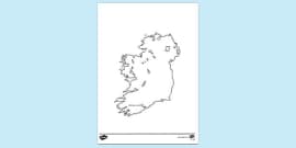 FREE! - Map of Ireland Showing Dublin Castle Colouring Sheet