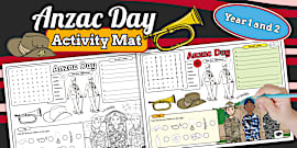 Rosemary, Wreaths, Bugles, Slouch Hats, Anzac Day Activity