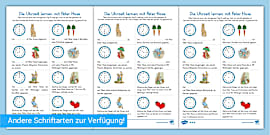 Telling the Time - German Activity Sheet