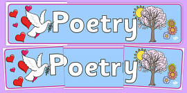 FREE! - 👉 Poetry Corner Display | Poetry Banner | Primary Resource