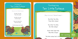 Hello Mr. Turkey Song Lyrics (Teacher-Made) - Twinkl