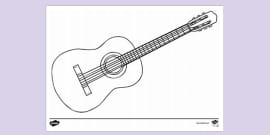 Parts of a Guitar Labelling Activity (teacher made) - Twinkl