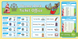 Design a Theme Park Cutting Skills Worksheet - EYFS - Twinkl