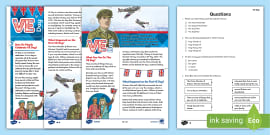 LKS2 D-Day Differentiated Reading Comprehension Activity
