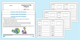 International Day Country Fact File Template (teacher made)