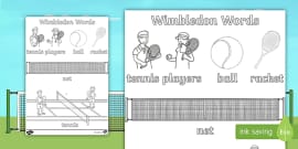 Wimbledon Word Cards (teacher made) - Twinkl