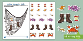 Fishing Kit Worksheet - Twinkl Cutting Activity - Twinkl