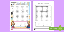 KS1 World Thinking Day Word Search (teacher made) - Twinkl