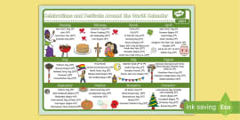 Celebrations Around the World Pairing Activity - Year 3 HASS