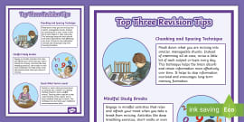 Revision Tips Display Poster (teacher made) - Twinkl