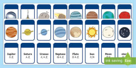 Space Matching Flashcards – Twinkl - KS1 (teacher made)