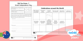 Celebrations Research Worksheet / Worksheet (teacher made)