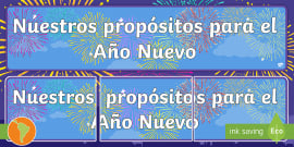 Ficha de actividad - Mis metas para el Año Nuevo - Twinkl