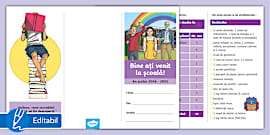 Model pliant pentru clasa pregătitoare – Prima zi de școală