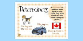 Determiners Worksheet KS2 - Differentiated Maths Worksheet