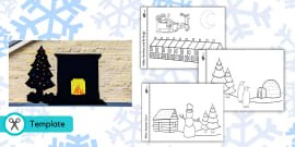 Christmas Window Display Template | Christmas Hobby Projects