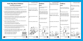 Multi-Step Maths Word Problems Year 6 Worksheet - Twinkl