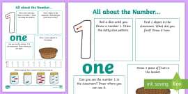 I Spy The Number 1 Worksheet (teacher made)