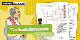 Seven Sacraments Word Search Activity
