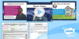 Thomas Edison Fact Cards (Hecho por educadores)