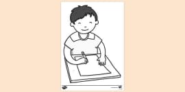 FREE! - Child Writing Drawing Colouring | Colouring Sheets