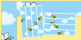 Editable Busy Bee Name Cut-Outs (teacher made)
