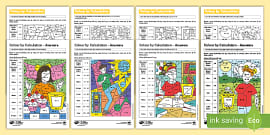 FREE! - 👉 KS3 Maths Worksheets: Colour by Number | KS3 Maths