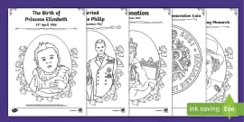 Queen Elizabeth I and Mary Queen of Scots Colouring Page