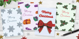 Merry Christmas Fun Card Making Kit (teacher made) - Twinkl