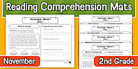 Second Grade June Daily Reading Comprehension Mats