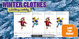 Winter Clothes Thread Matching Activity