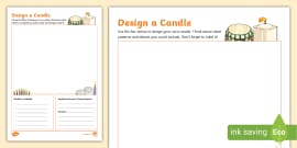 Design a Candle Worksheet - Children's Craft Ideas - Twinkl